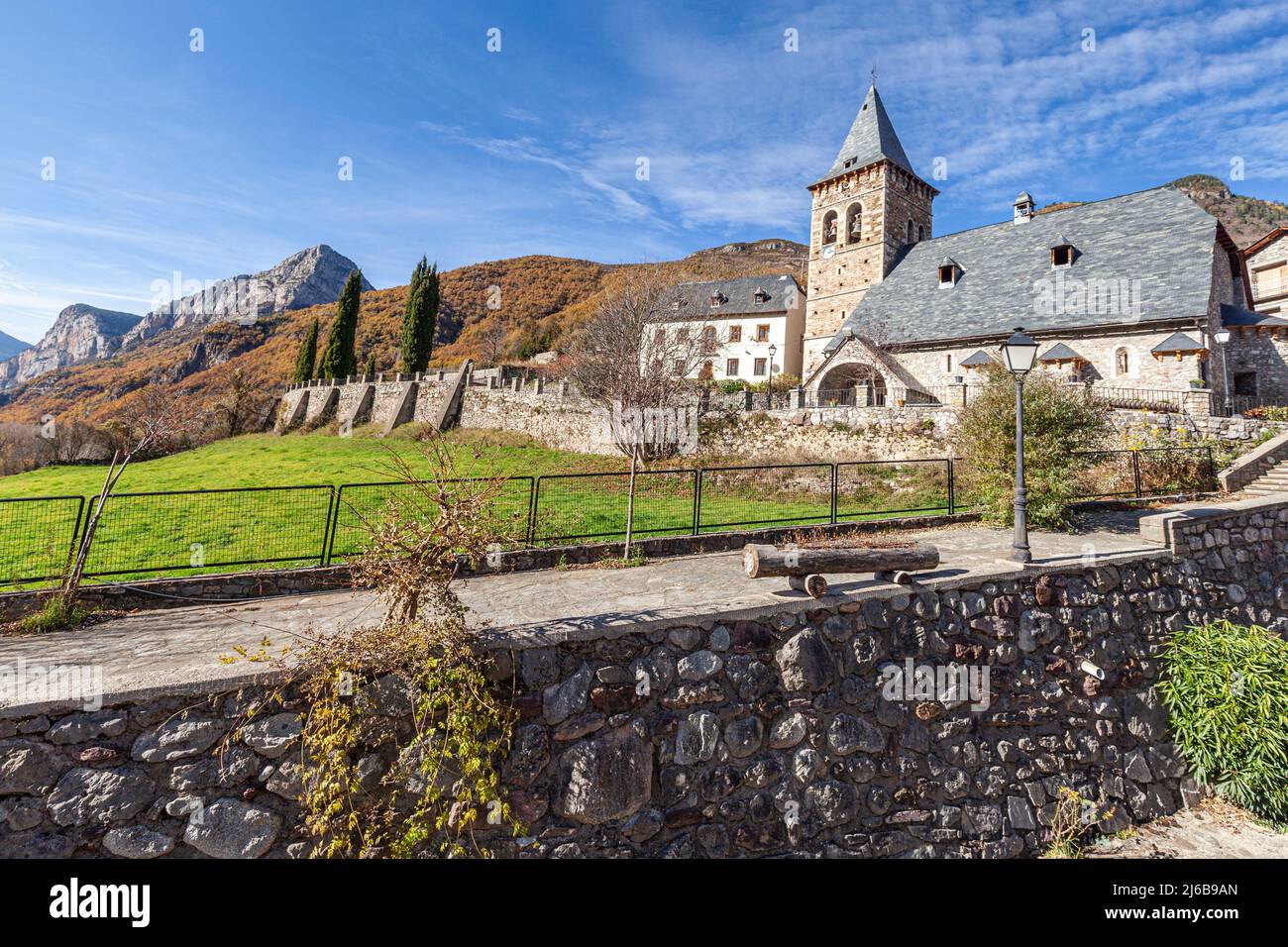 Plan village, Huesca, Spain Stock Photo - Alamy