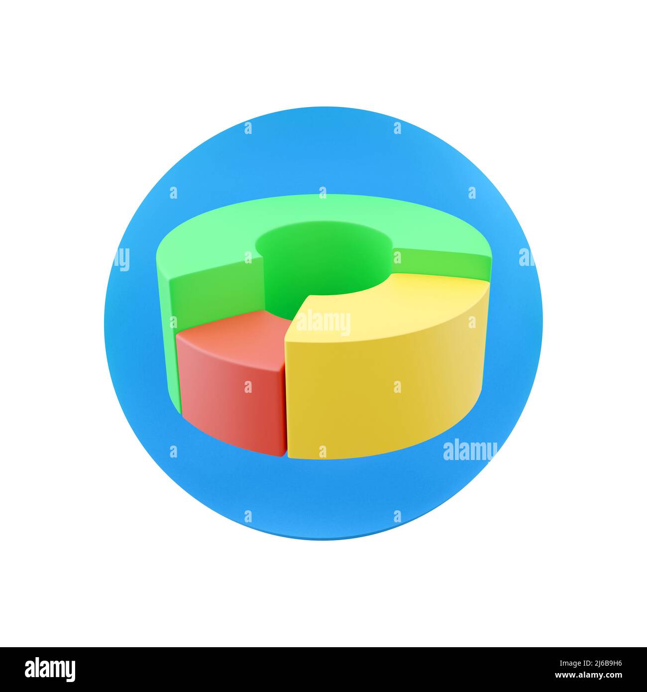 3d render chart and interest icon on white background. 3d rendering ...