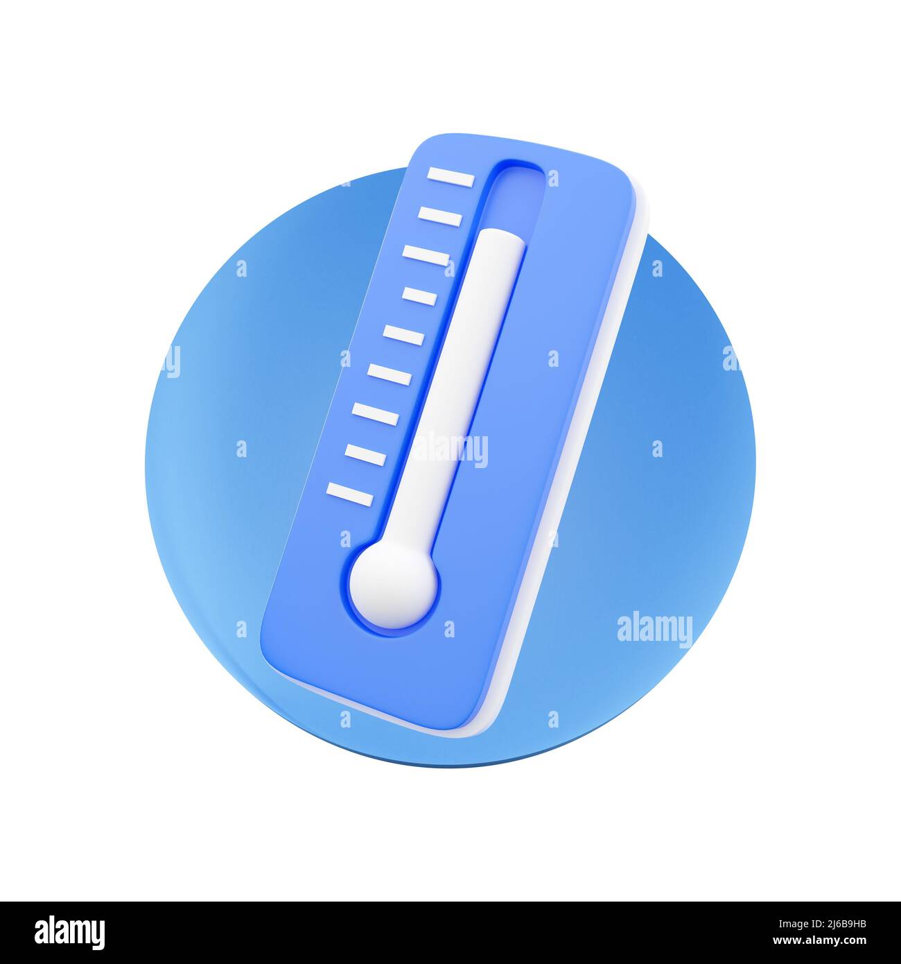 3d Thermometer isolated on white background. Forecast, climate and ...