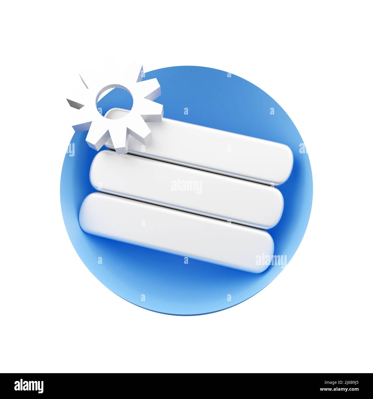 3D render unique 3d setting icon, simple 3d model high res render. 3D ...