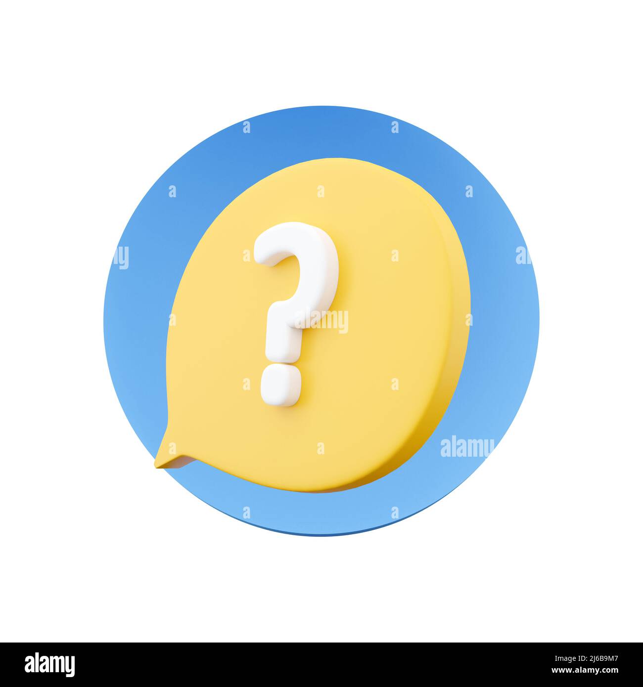Question Mark icon 3d render. Question in bubble icon symbol Stock ...