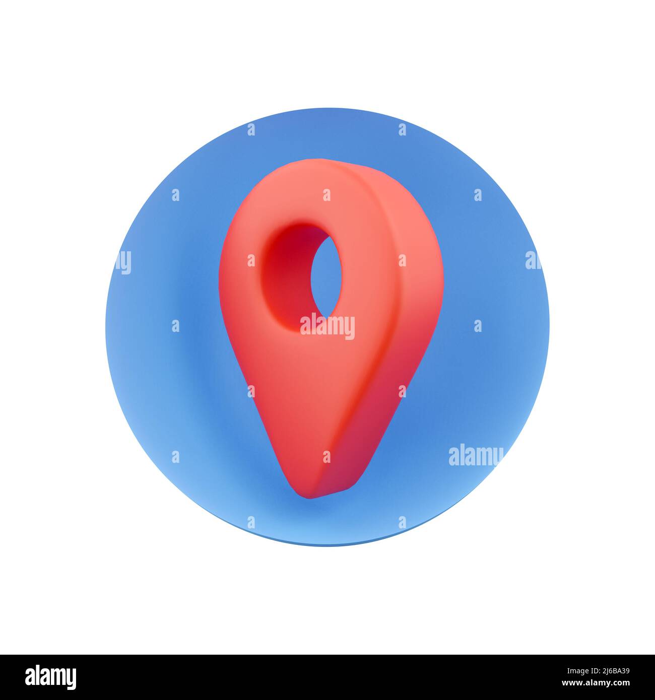 3D render Red Map Pin Icon with on White Background. Red 3d pin ...