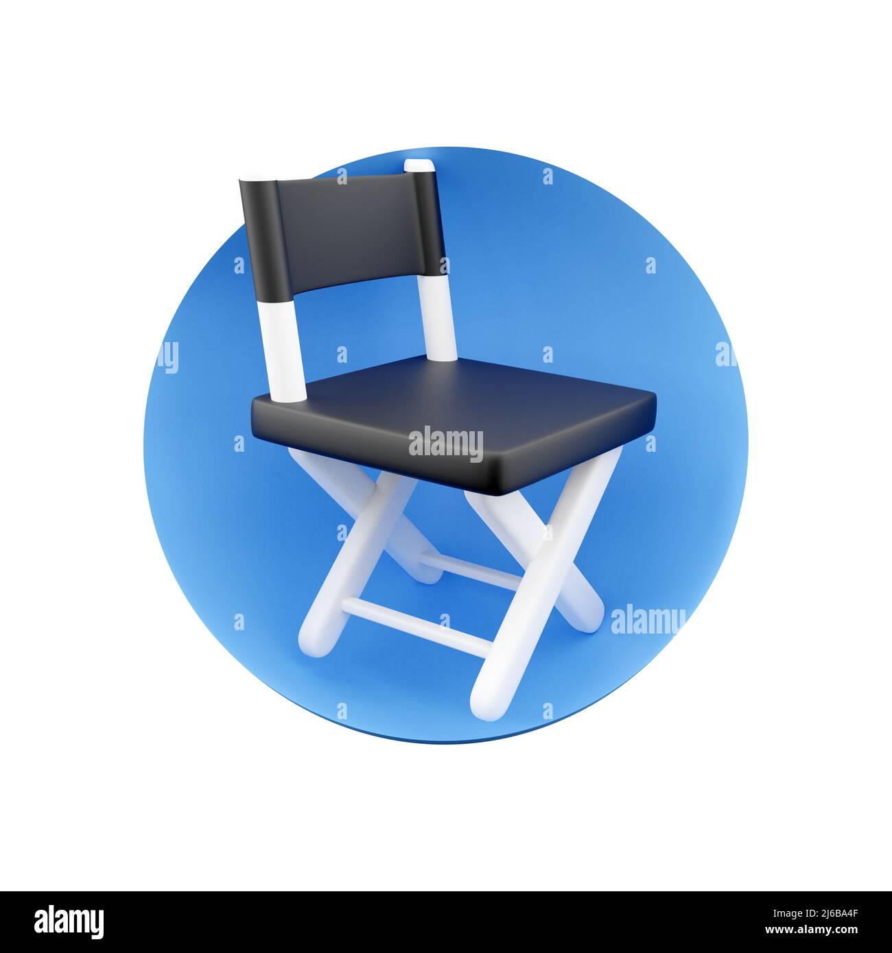 3D render Director table, chair icon. 3D rendering director icon symbol ...