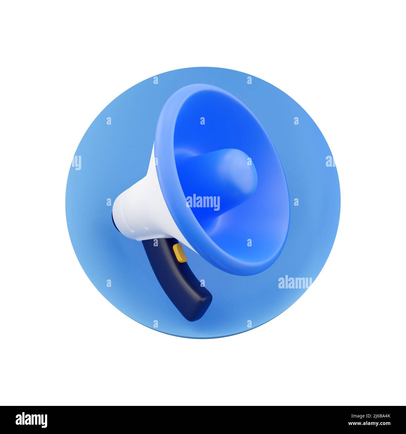 3d render megaphone, speaker, broadcast, share icon. 3d colorful ...