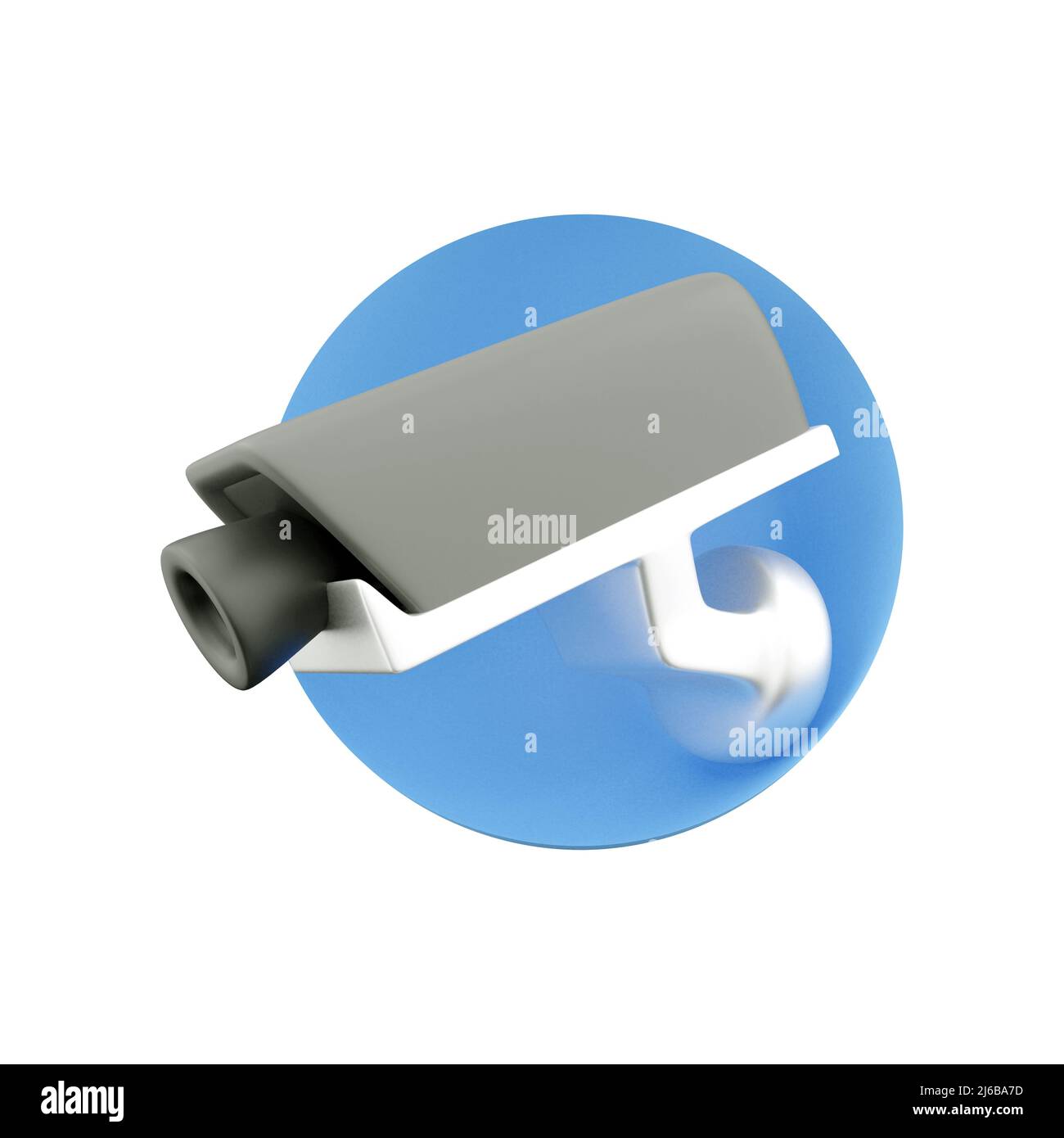 3D render Security camera. White CCTV surveillance system. 3d render ...