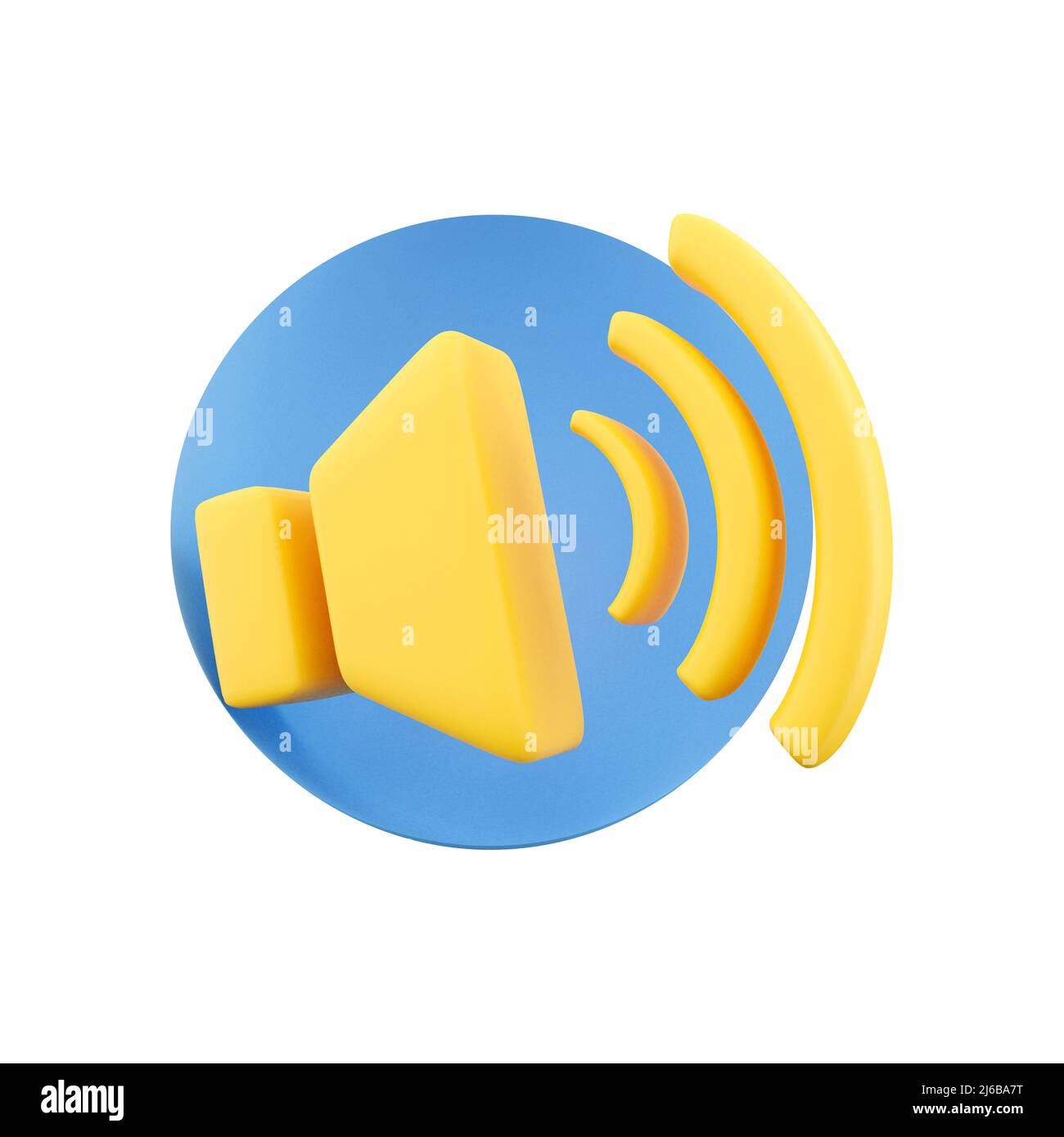 3D render sound icon on white background icon. 3D sound icon. Sound 3D ...
