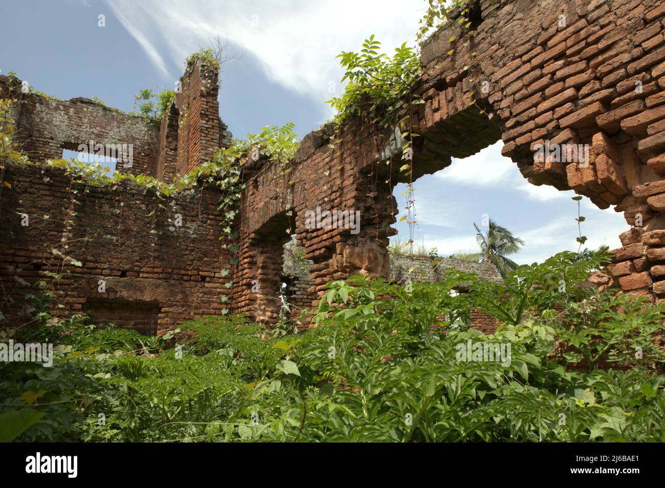 The ruins of an ancient palace built by Bhanj dynasty (Mayur/Peacock ...