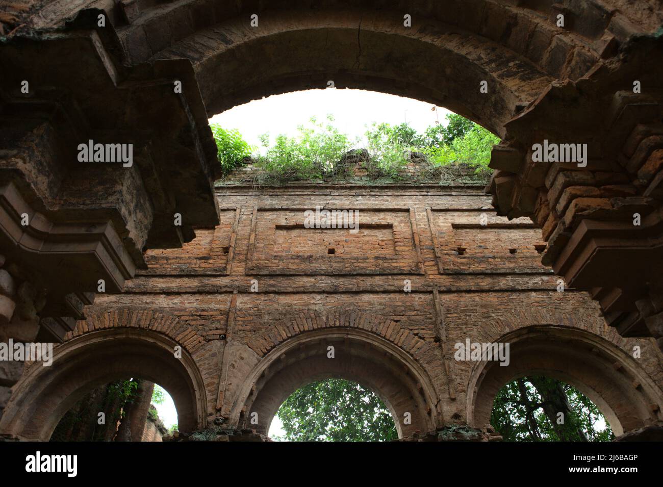 The ruins of an ancient palace built by Bhanj dynasty (Mayur/Peacock ...