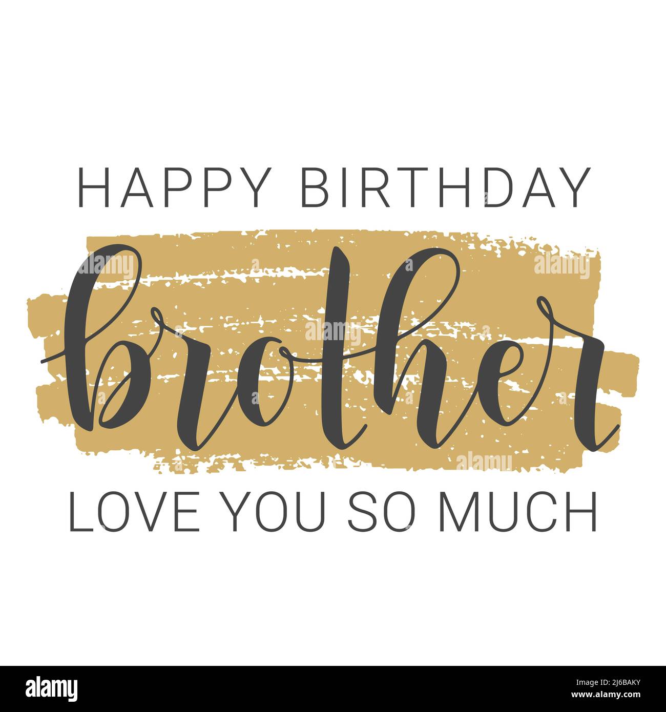 Handwritten Lettering of Happy Birthday Brother. Template for Banner ...