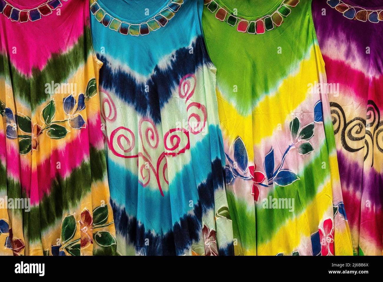 Colorfull fabric as seen on the markets in Morocco Stock Photo - Alamy