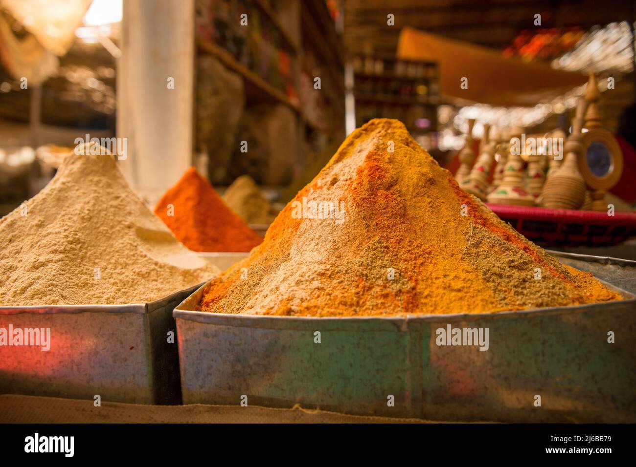 Colored spices as seen on the local markets in the middle east and in ...
