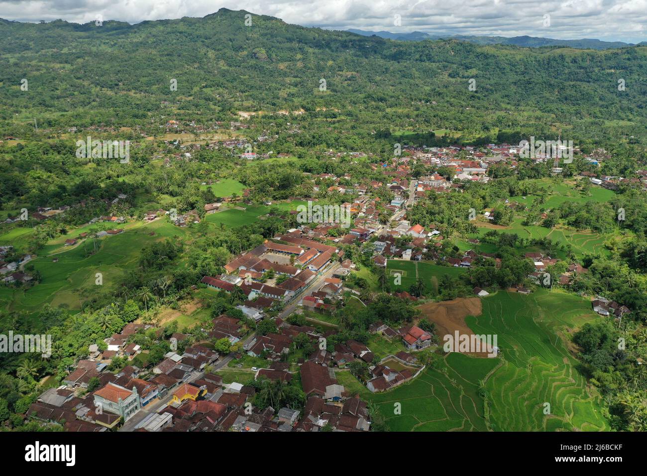 Aerial view of Garut regency, West java, Indonesia Stock Photo - Alamy