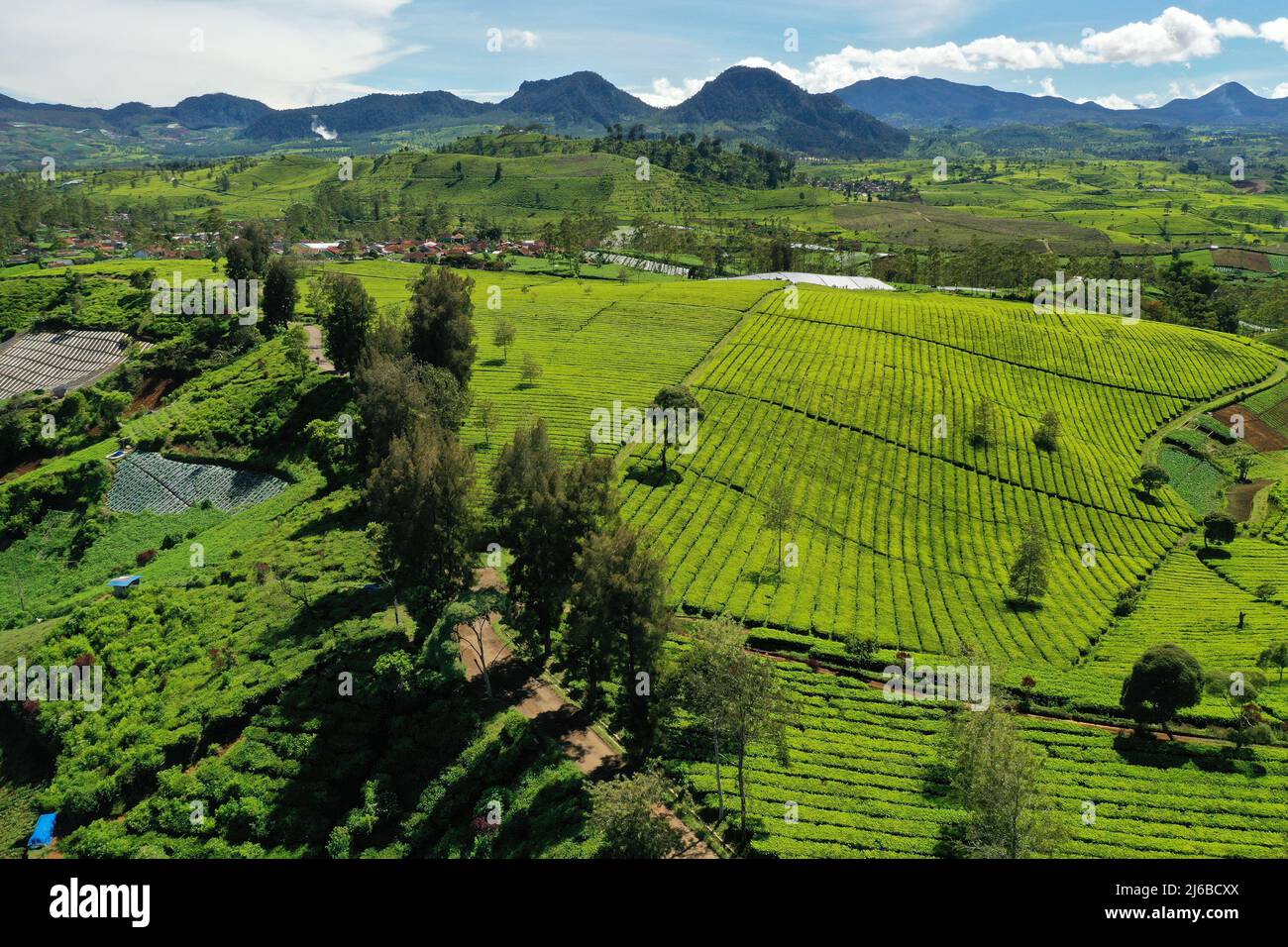 Aerial view of Garut regency, West java, Indonesia Stock Photo - Alamy