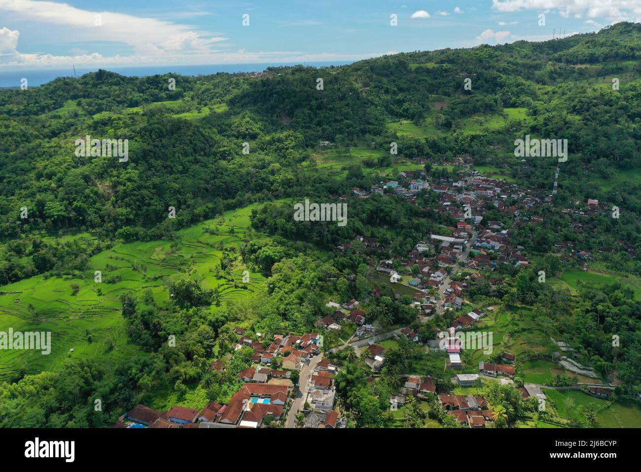 Aerial view of Garut regency, West java, Indonesia Stock Photo - Alamy
