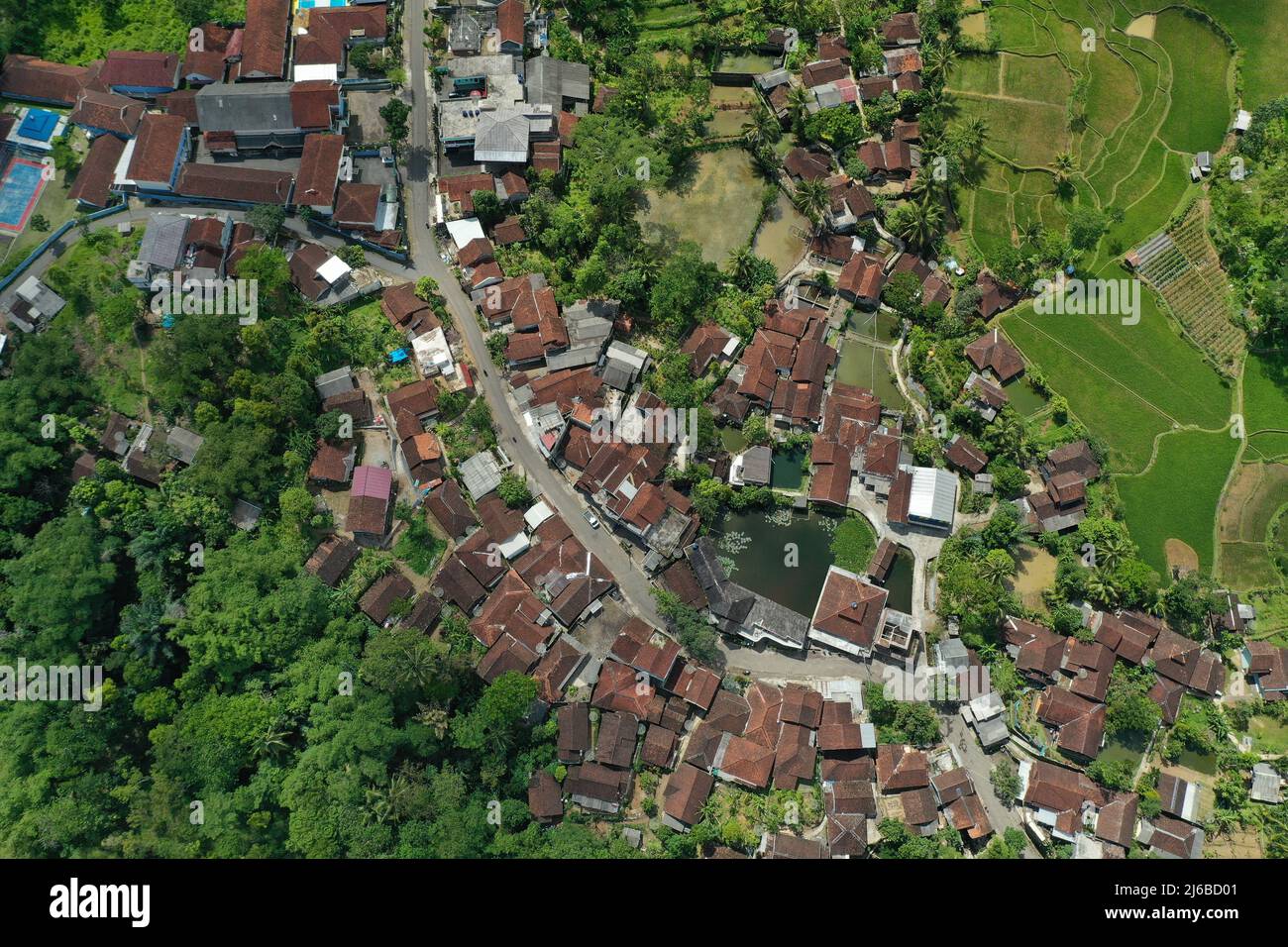 Aerial view of Garut regency, West java, Indonesia Stock Photo - Alamy