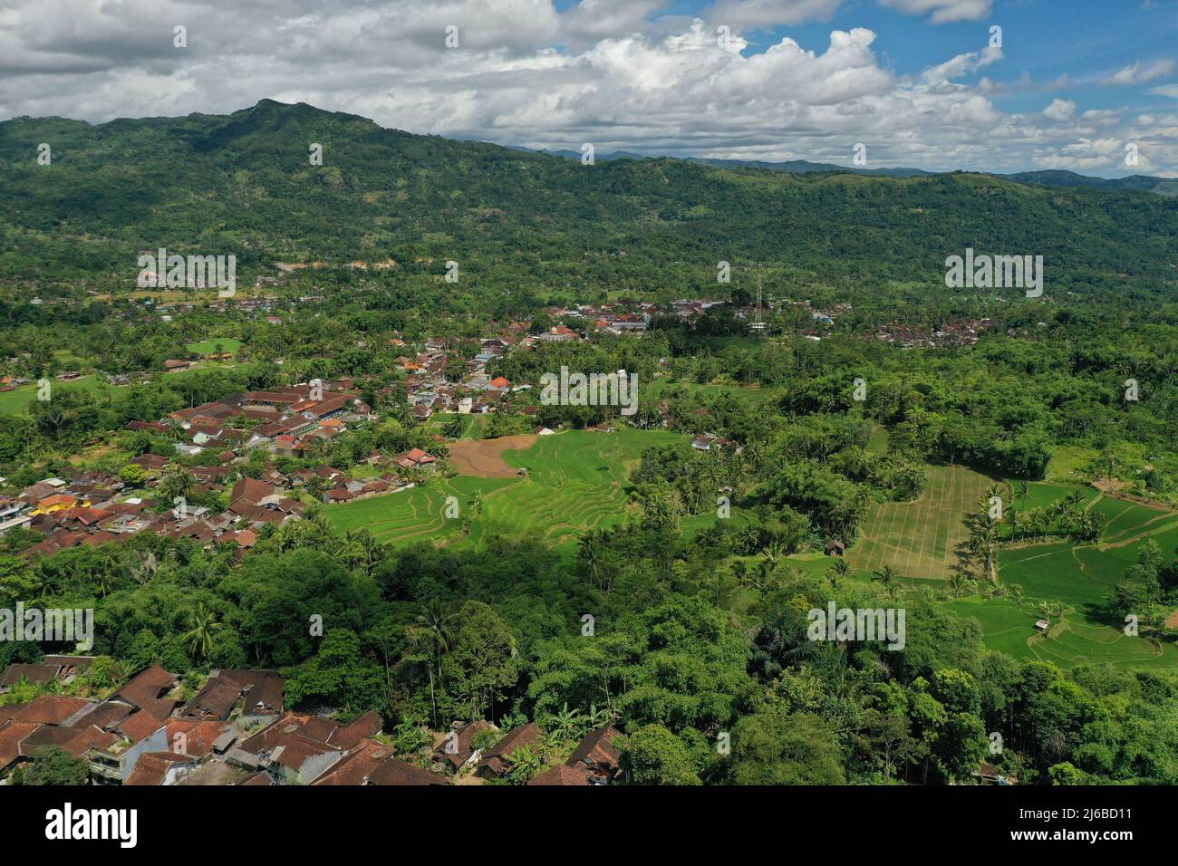 Aerial view of Garut regency, West java, Indonesia Stock Photo - Alamy