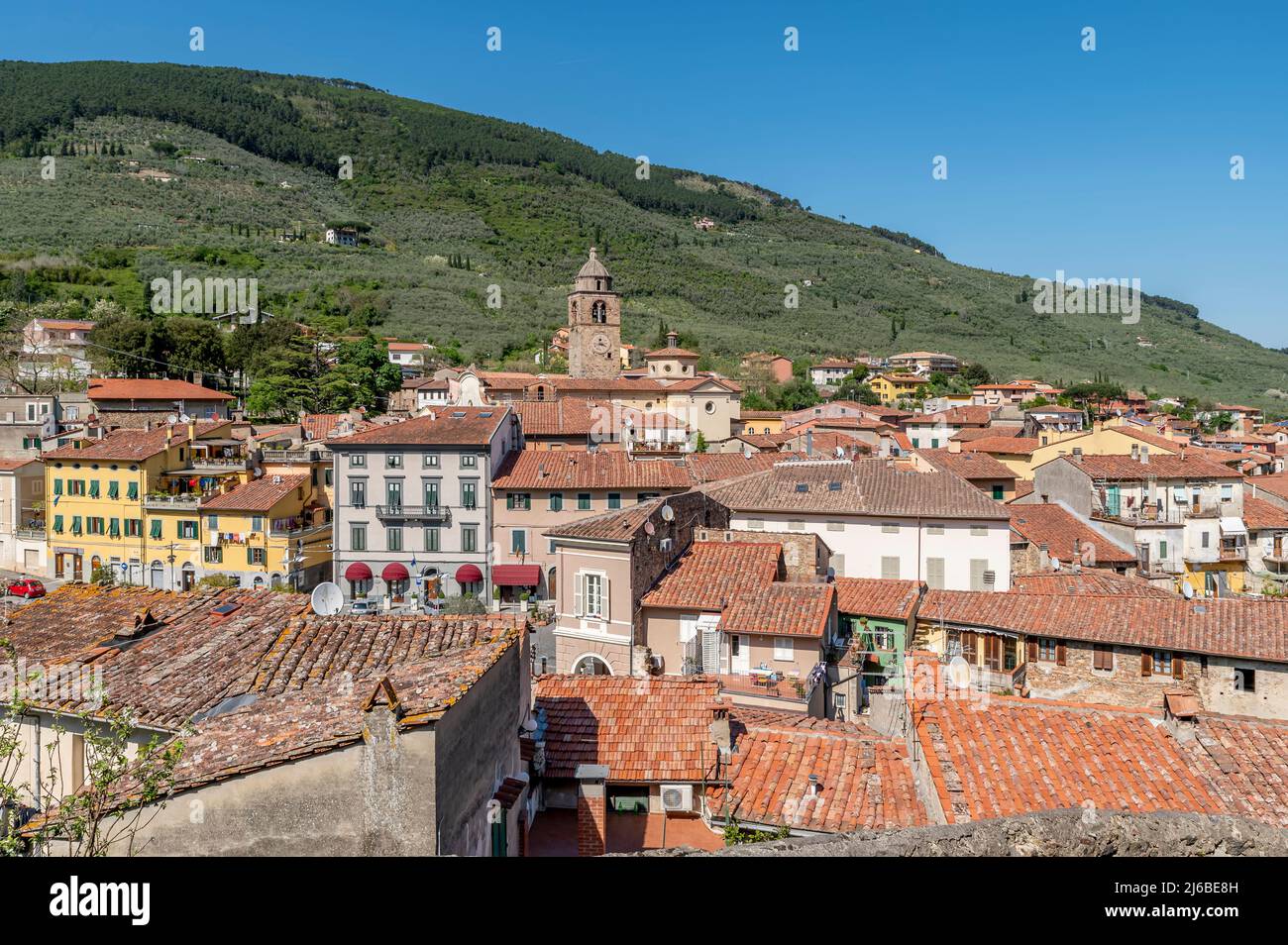 Aerial view of the historic center of Buti, Pisa, Italy Stock Photo - Alamy