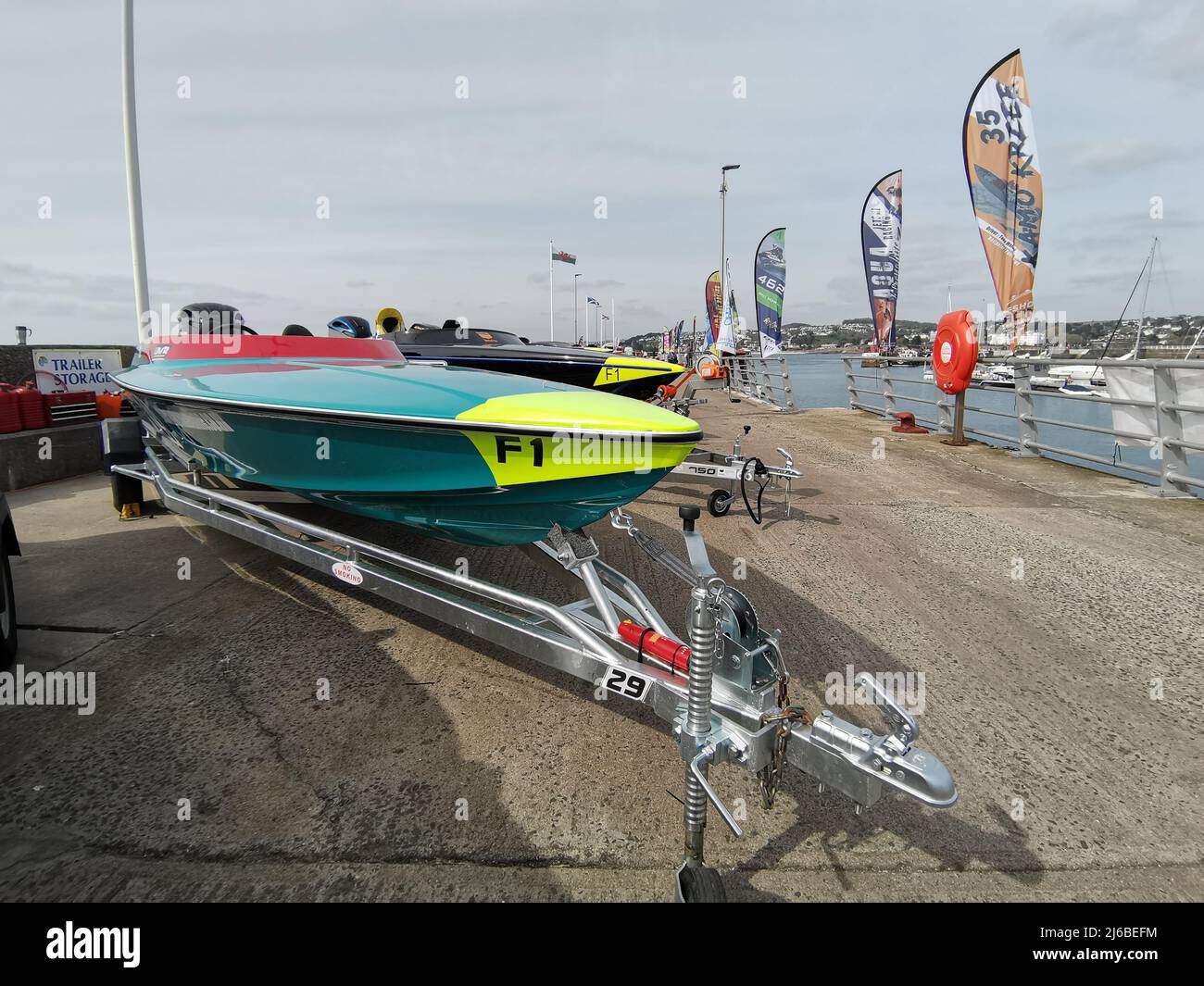 Power boats lined up for OCRDA Power Boat Racing Round 1 - Torquay ...