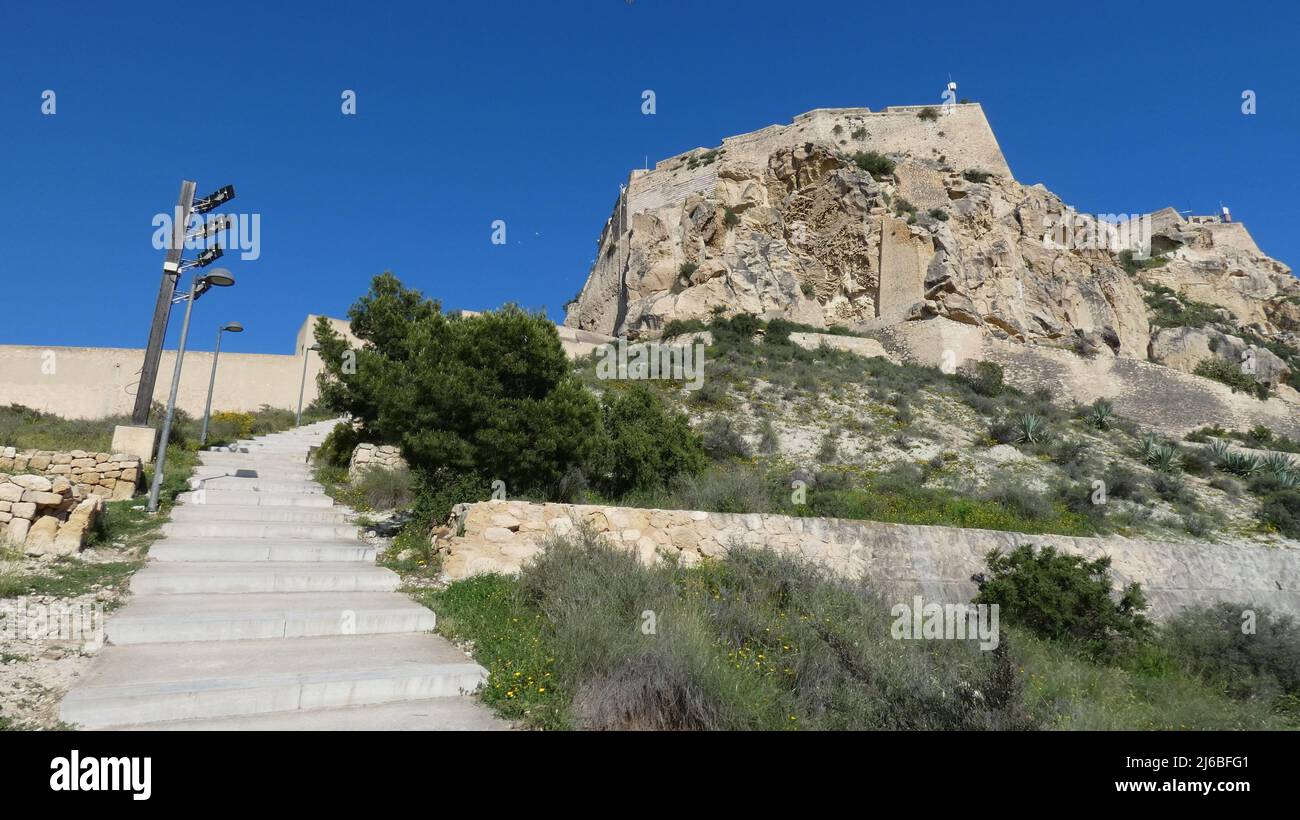 Santa Barbara Castle, Alicante, Spain Stock Photo - Alamy