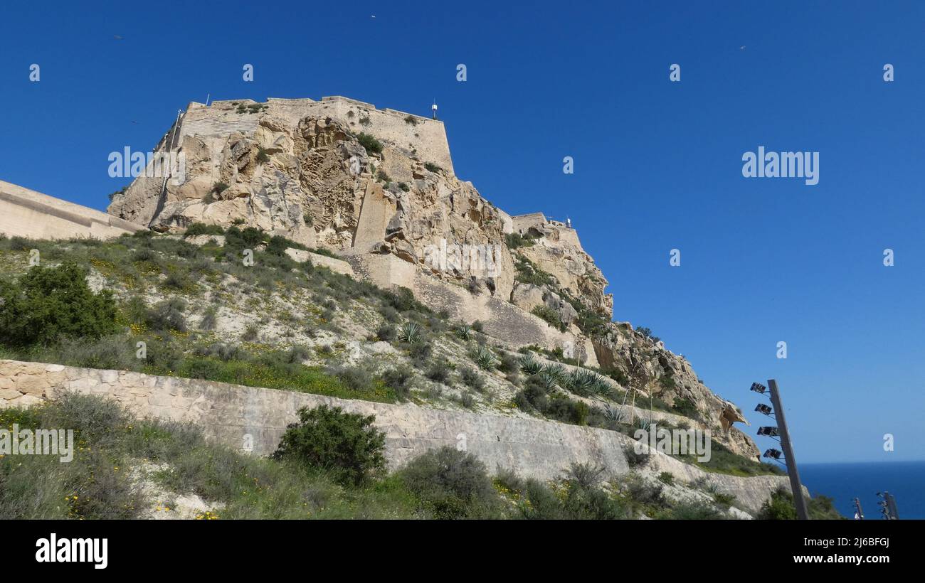 Santa Barbara Castle, Alicante, Spain Stock Photo - Alamy