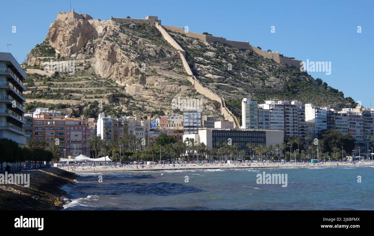Santa Barbara Castle, Alicante, Spain Stock Photo - Alamy
