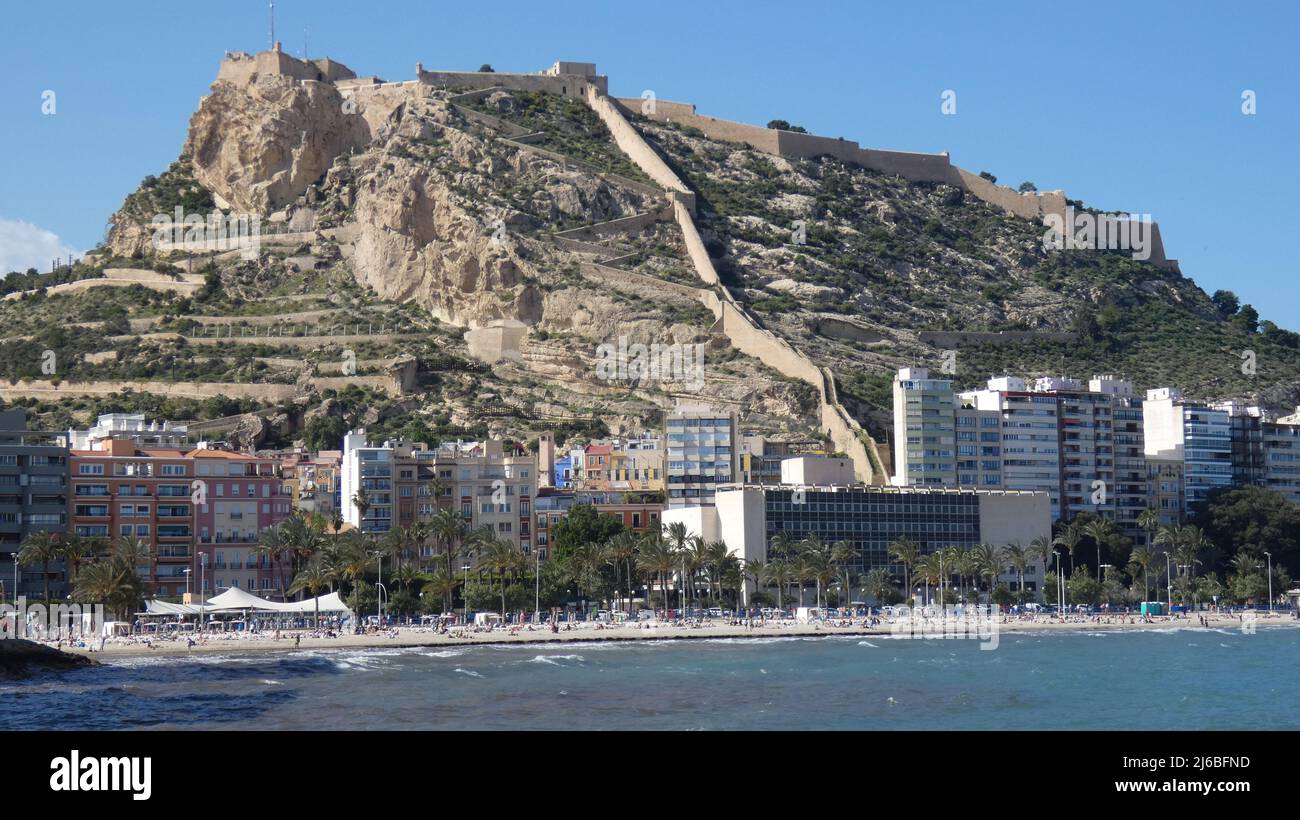 Santa Barbara Castle, Alicante, Spain Stock Photo - Alamy
