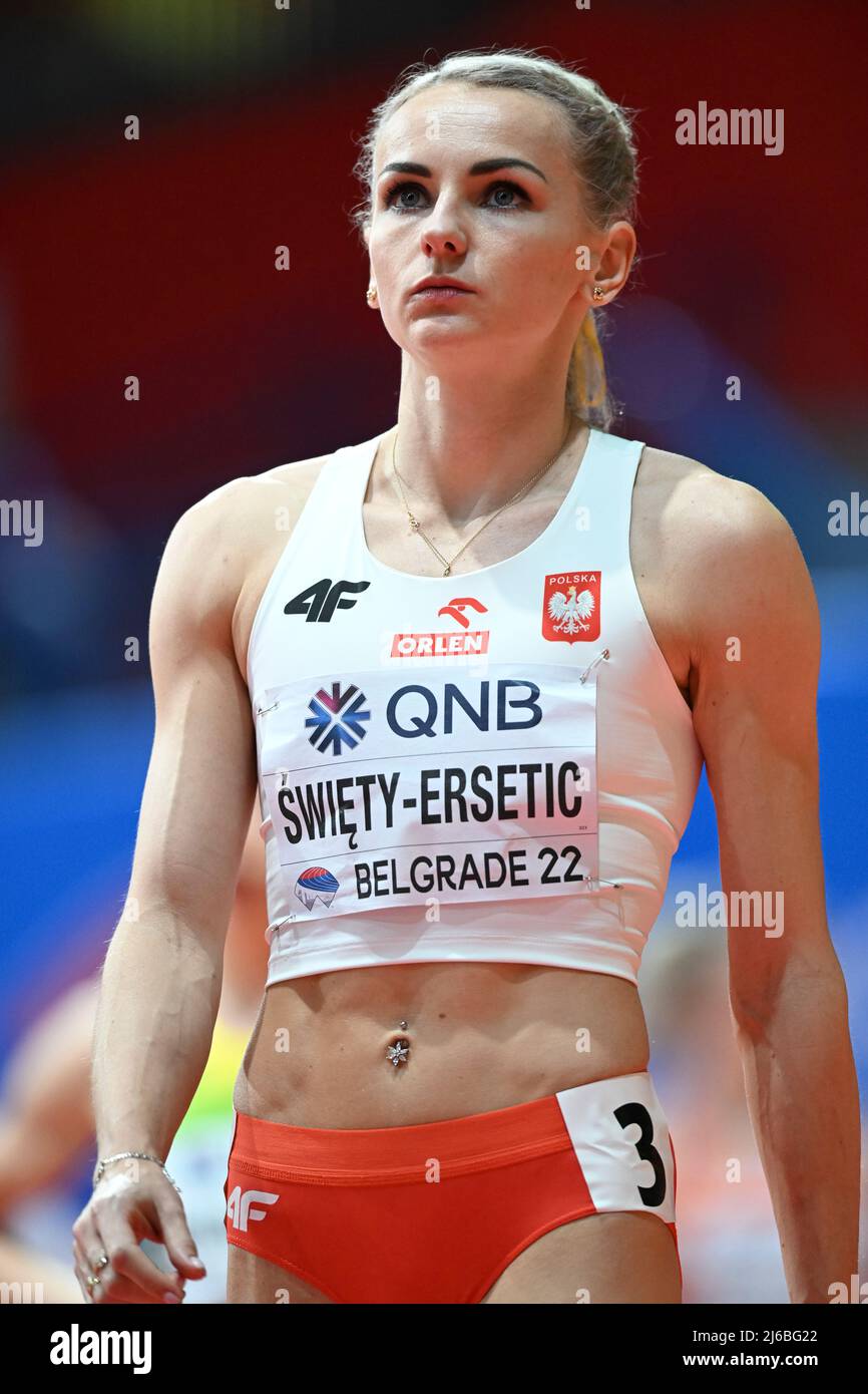 Justyna Swiety Ersetic participating in the Belgrade 2022 World Indoor ...