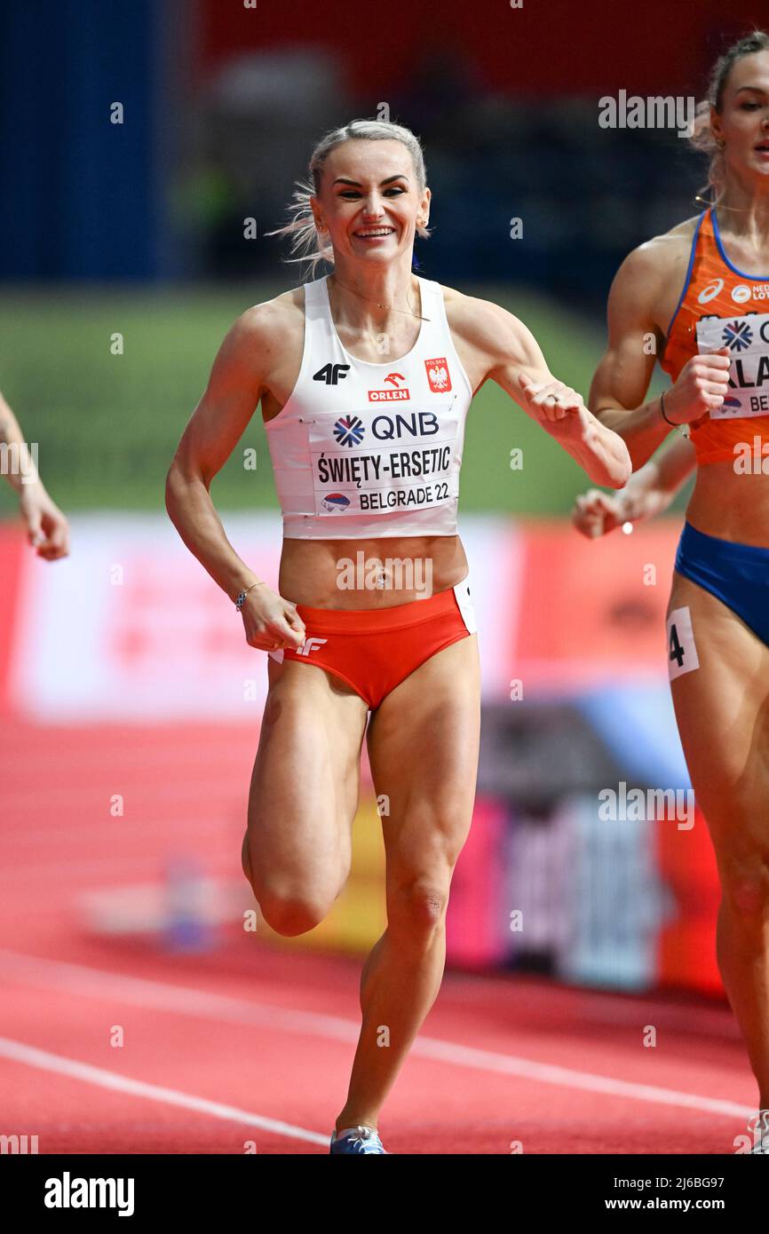Justyna Swiety Ersetic participating in the Belgrade 2022 World Indoor ...