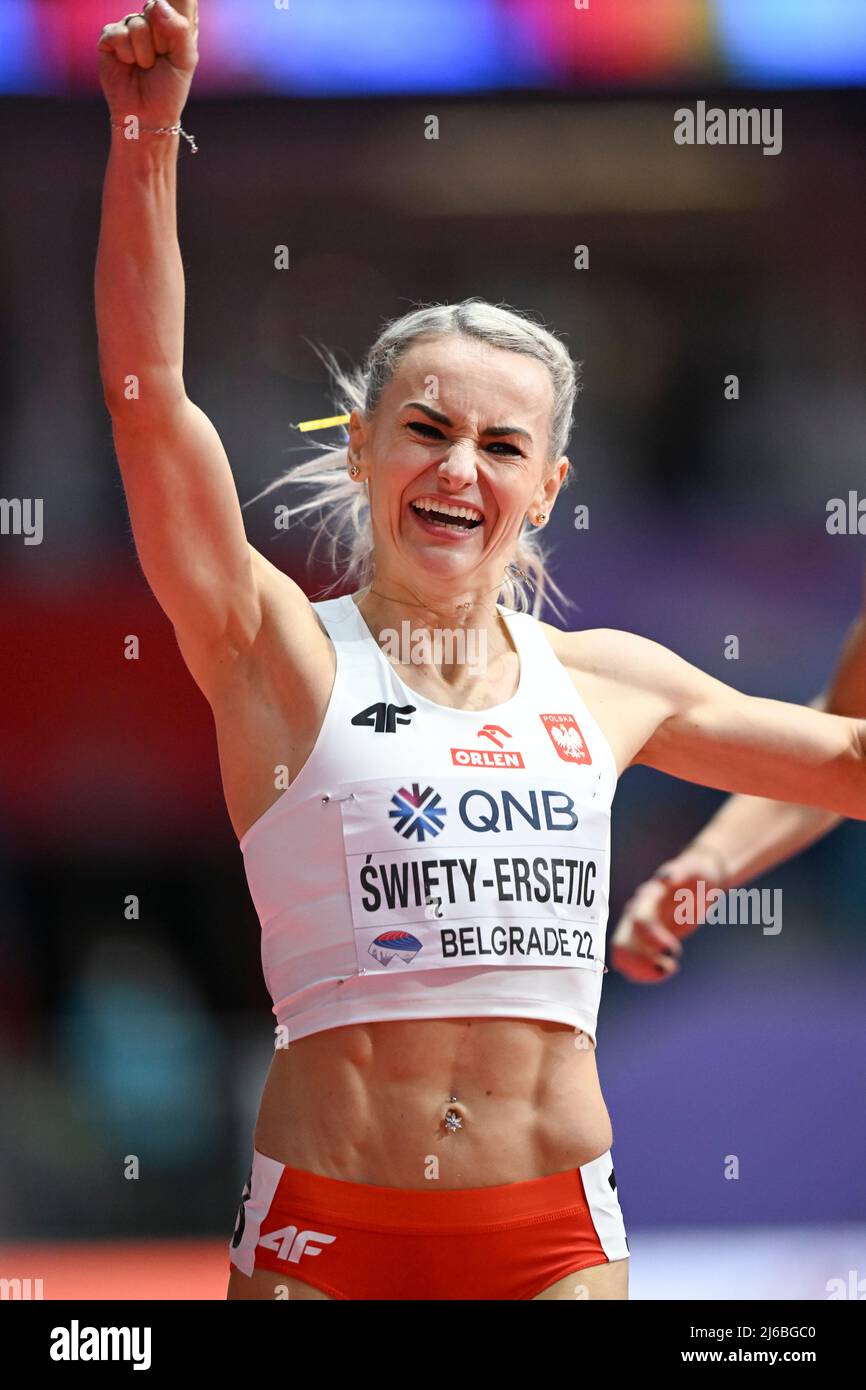 Justyna Swiety Ersetic participating in the Belgrade 2022 World Indoor ...