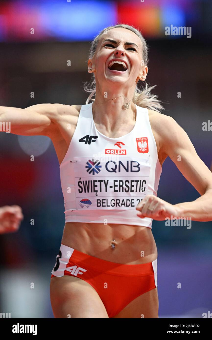 Justyna Swiety Ersetic participating in the Belgrade 2022 World Indoor ...