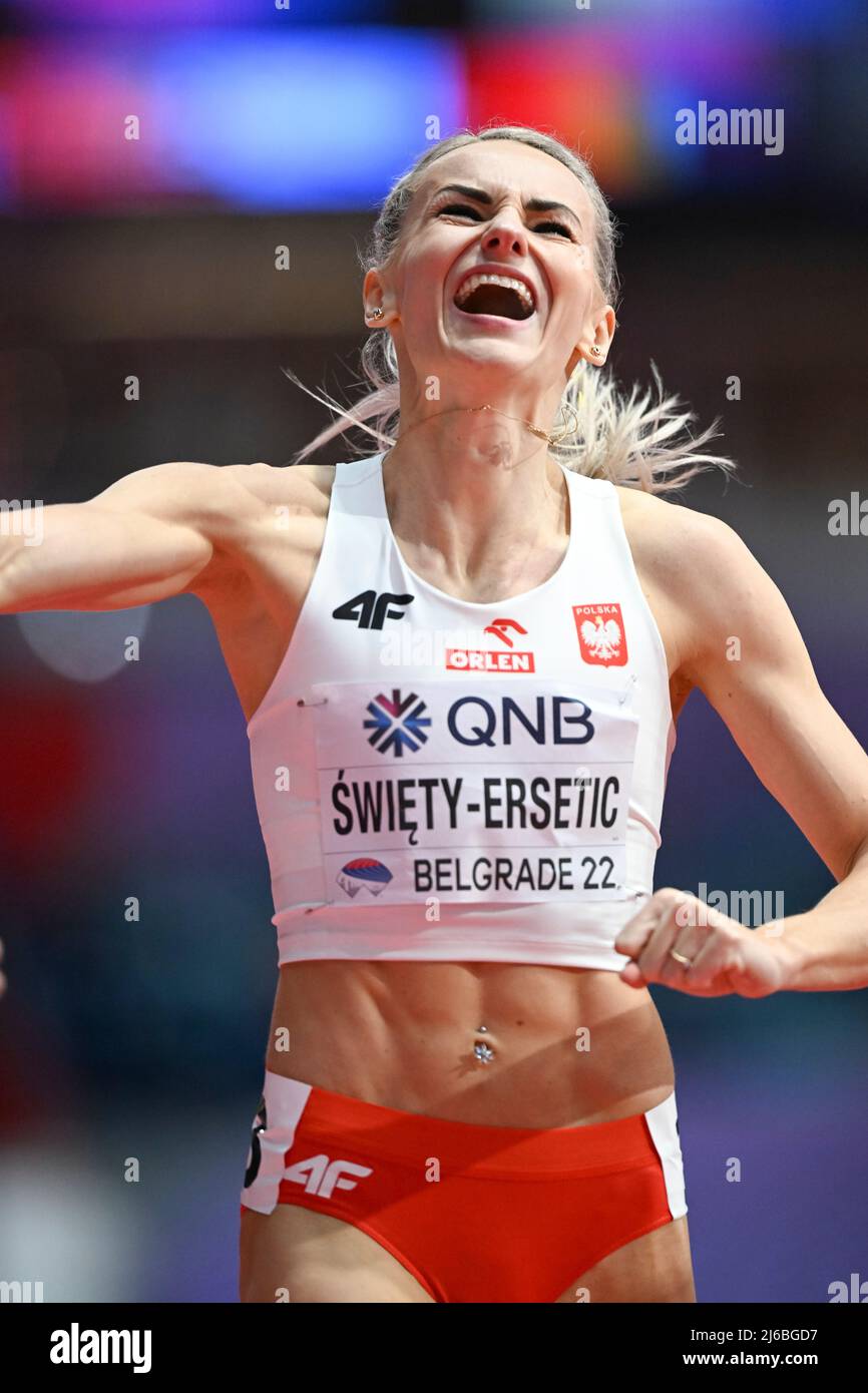 Justyna Swiety Ersetic participating in the Belgrade 2022 World Indoor ...