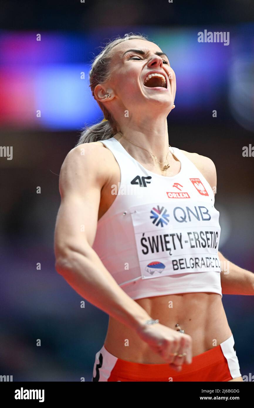 Justyna Swiety Ersetic participating in the Belgrade 2022 World Indoor ...