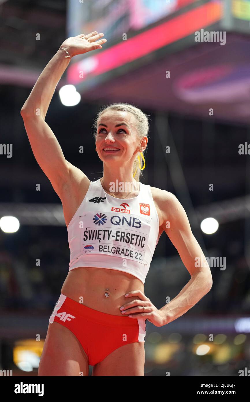 Justyna Swiety Ersetic participating in the Belgrade 2022 World Indoor ...