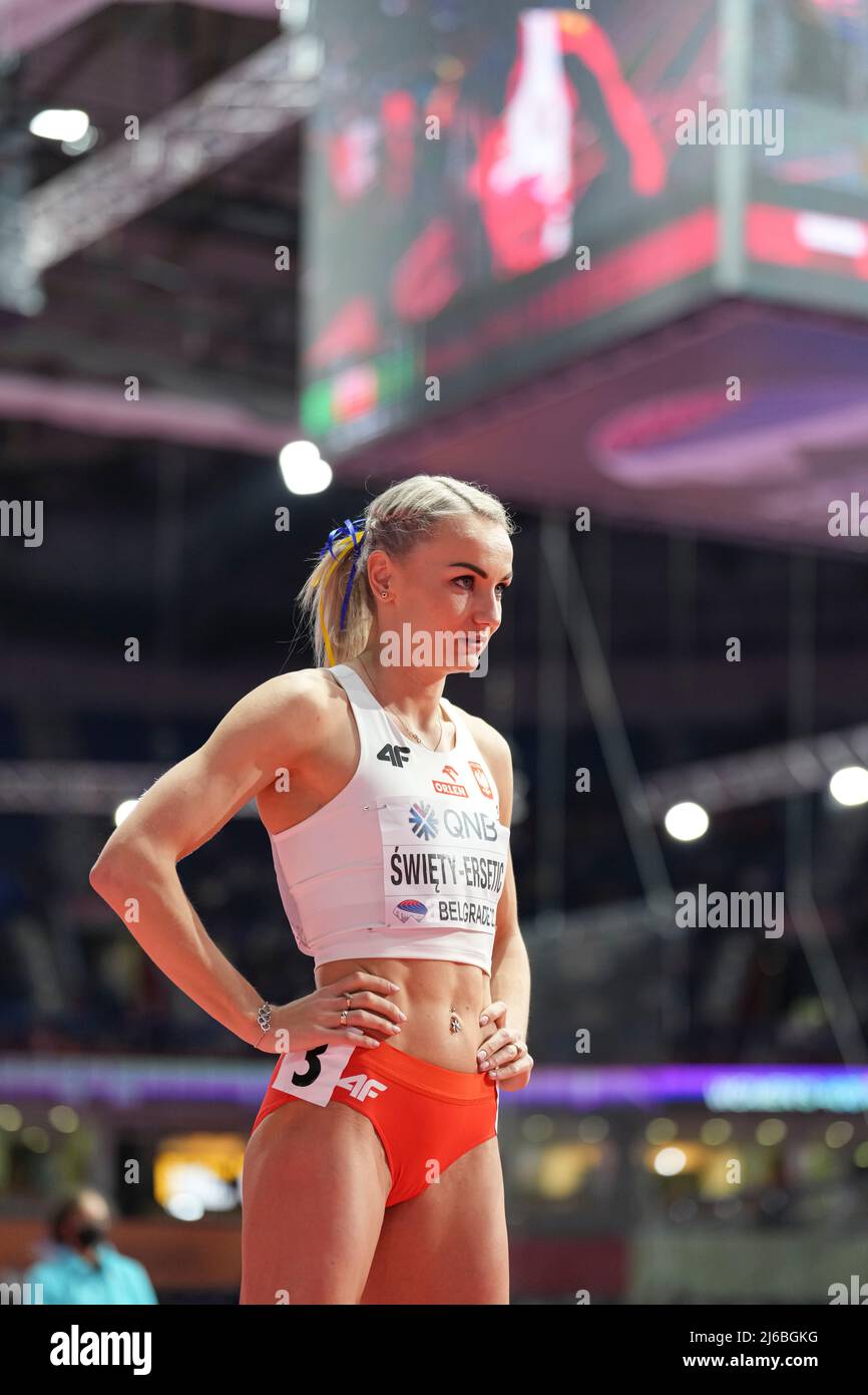 Justyna Swiety Ersetic participating in the Belgrade 2022 World Indoor ...
