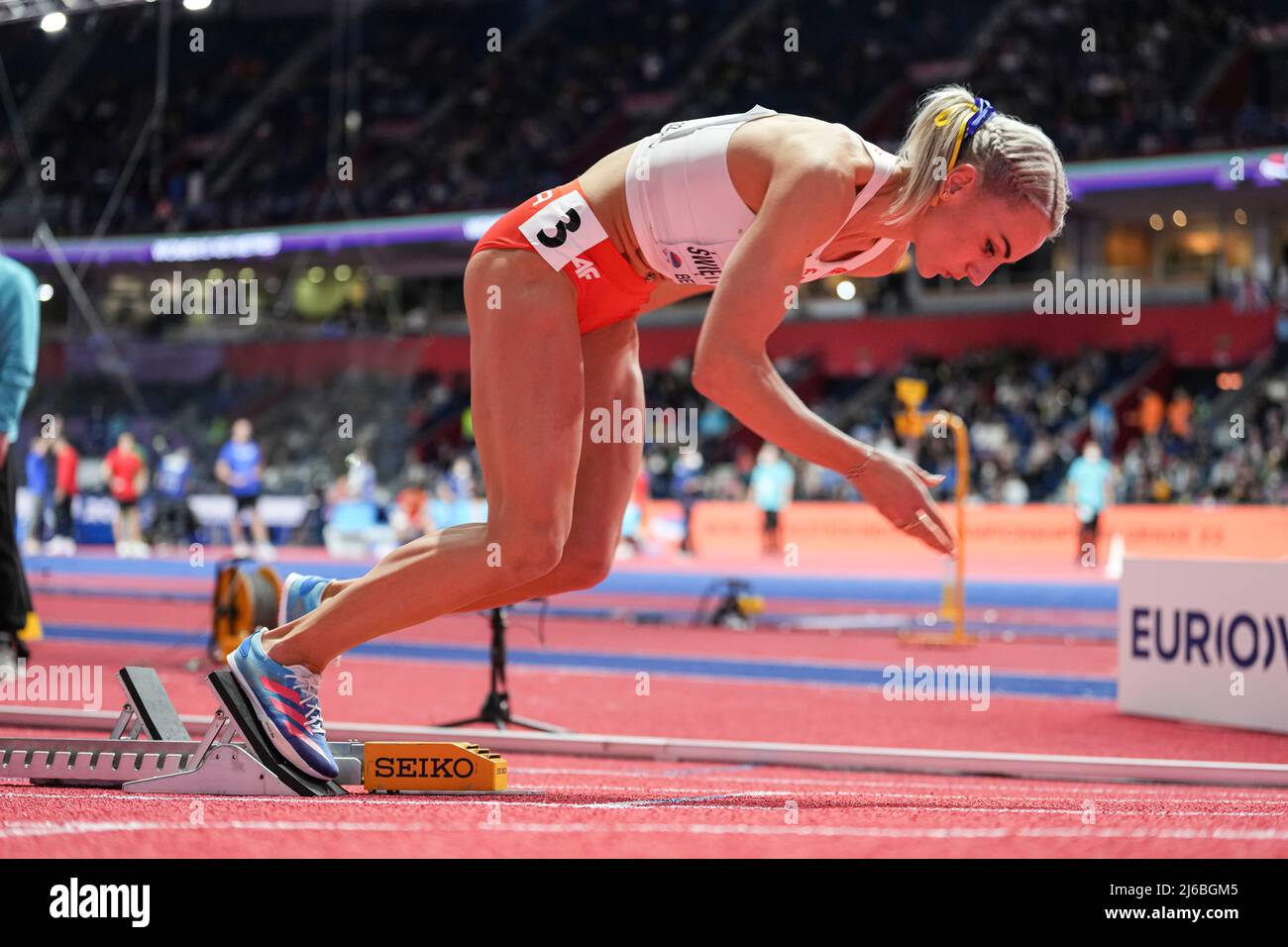 Justyna Swiety Ersetic participating in the Belgrade 2022 World Indoor ...