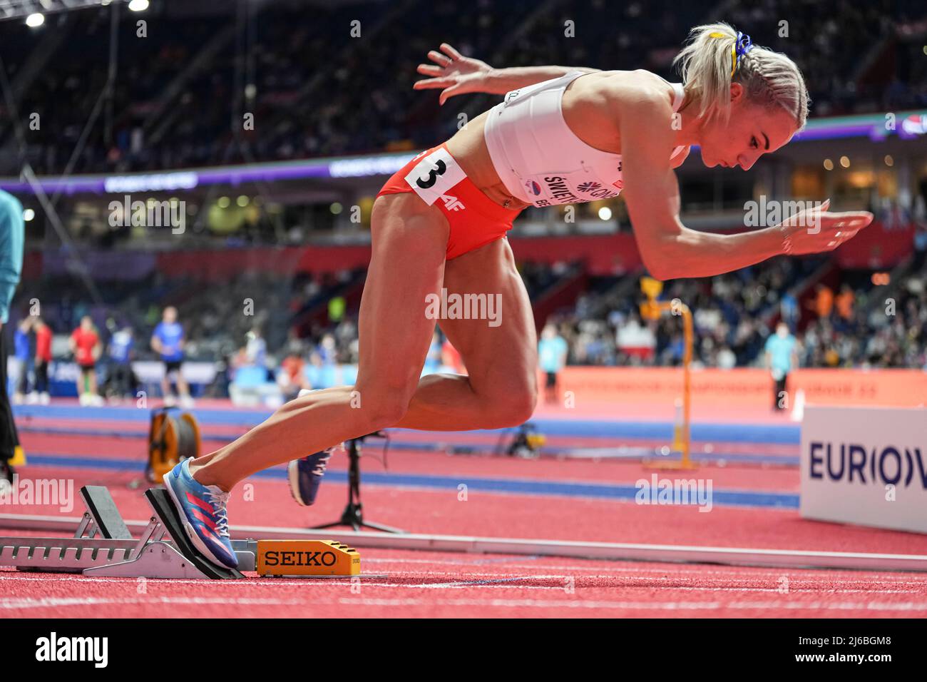 Justyna Swiety Ersetic participating in the Belgrade 2022 World Indoor ...