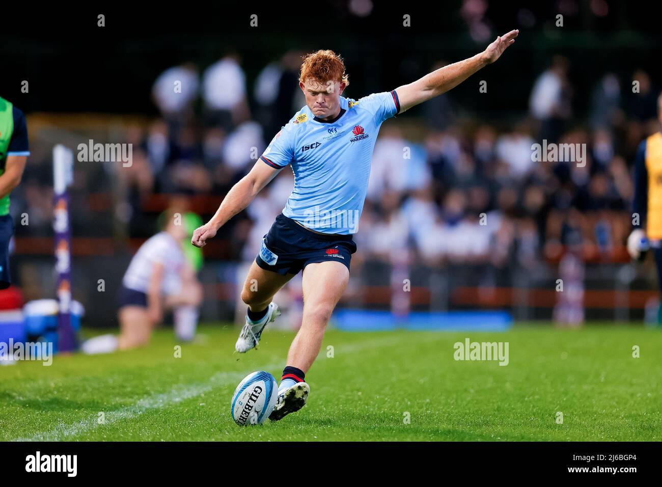 Sydney, Australia, 30 April, 2022. Tane Edmed of Waratahs converts a ...