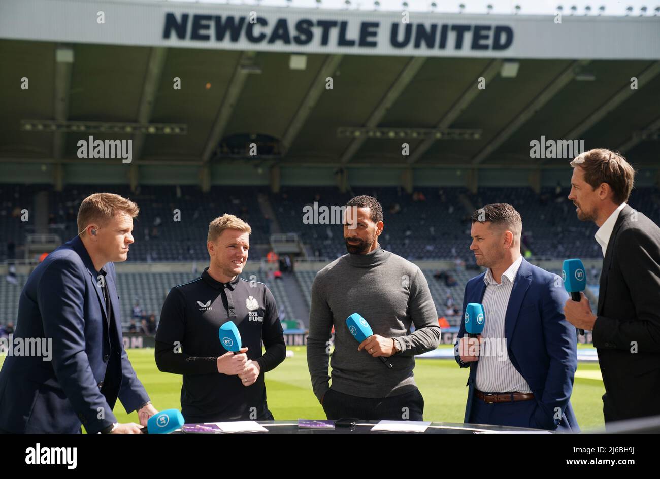 BT pundits Jake Humphrey, Rio Ferdinand, Shay Given and Peter Crouch ...