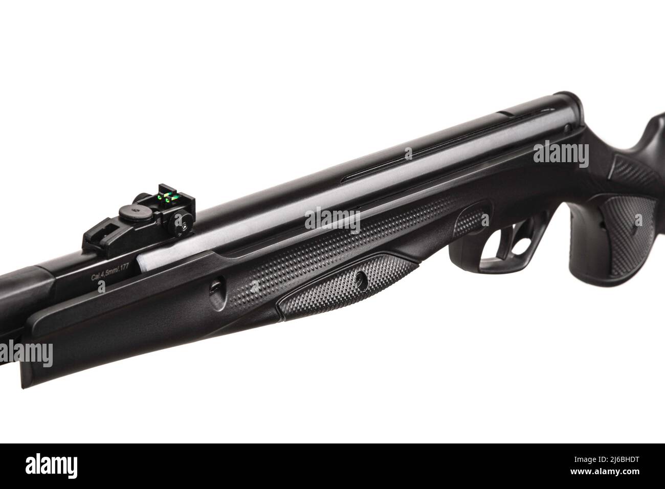 A modern air rifle with a futuristic design. Pneumatic weapons for ...