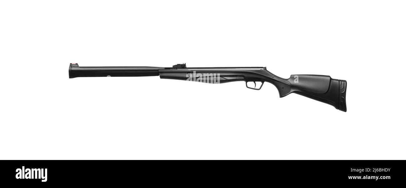 A modern air rifle with a futuristic design. Pneumatic weapons for ...