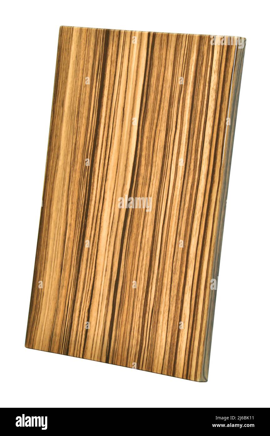 Decorative brown wooden kitchen cabinet door isolated on white ...