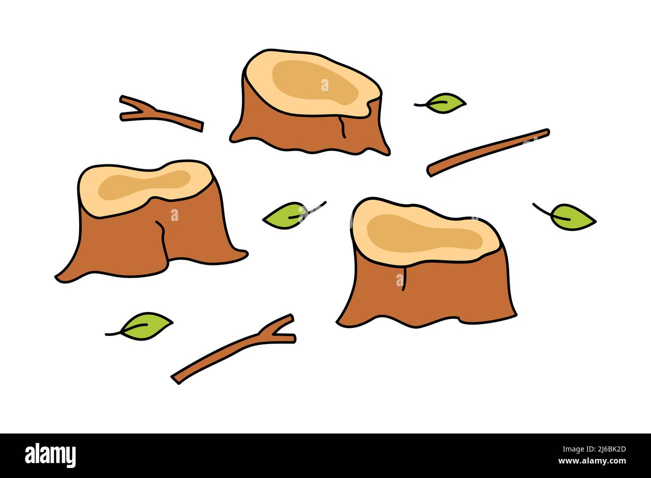 Desert landscape tree stumps Cut Out Stock Images & Pictures - Alamy