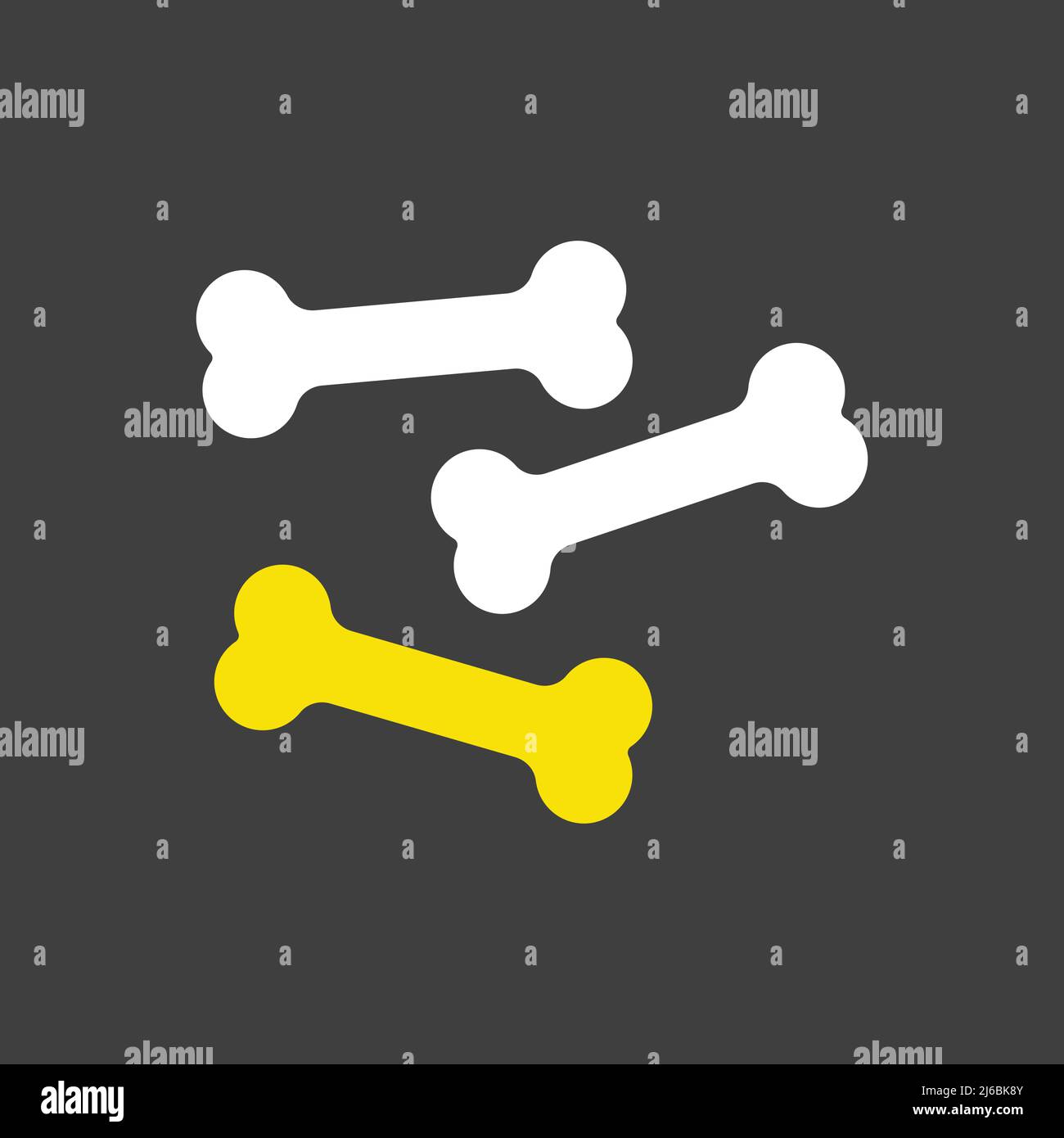 Dog bone vector glyph icon. Pet animal sign. Graph symbol for pet and ...