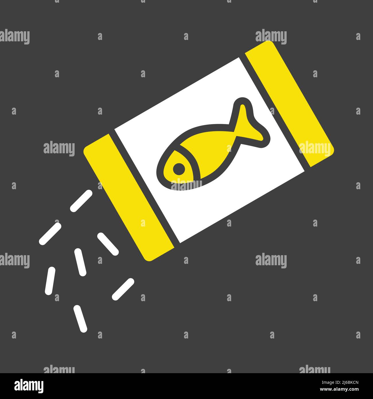 Pet fish feed vector glyph icon. Pet animal sign. Graph symbol for pet ...