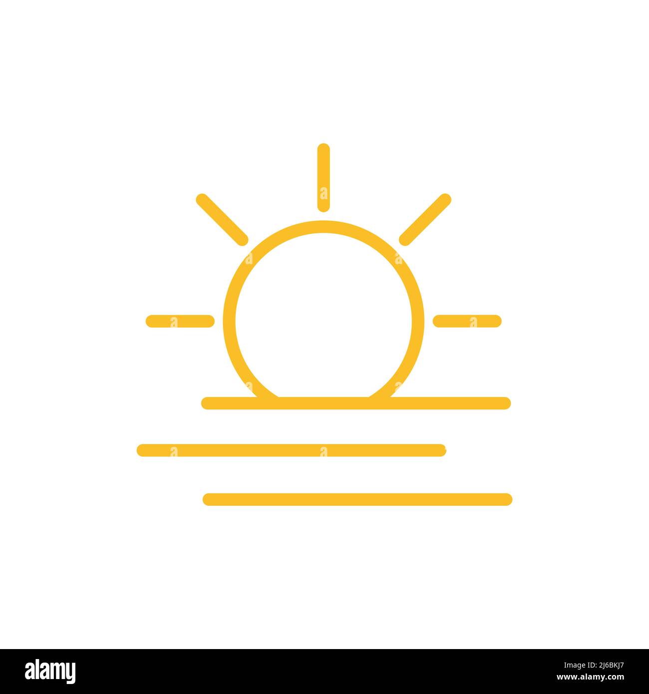 Summer sun heat isolated vector icon. Meteorology sign. Graph symbol ...
