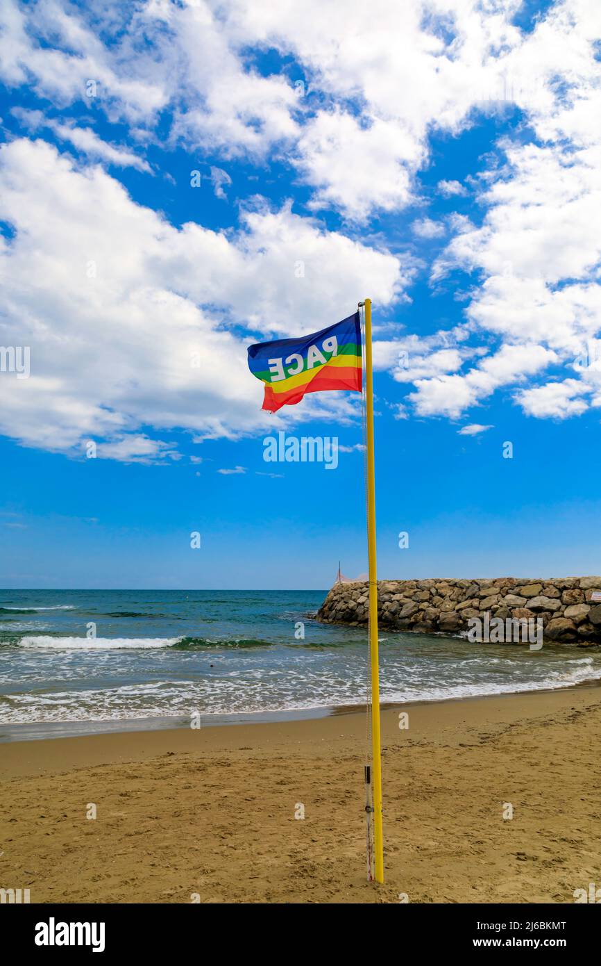 Peace symbol flags hi-res stock photography and images - Alamy