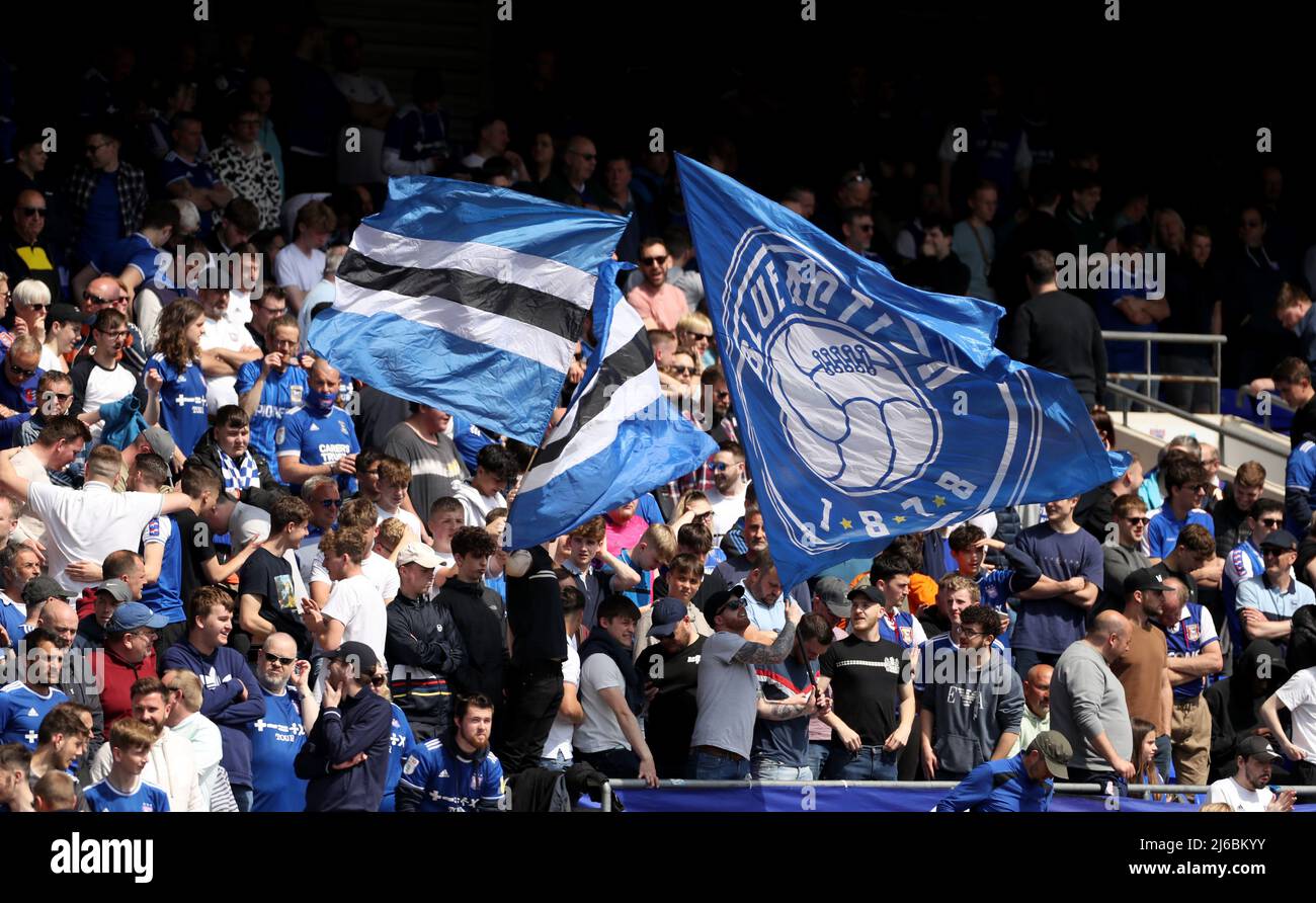 Ipswich Town fans in the stands during the Sky Bet League One match at ...