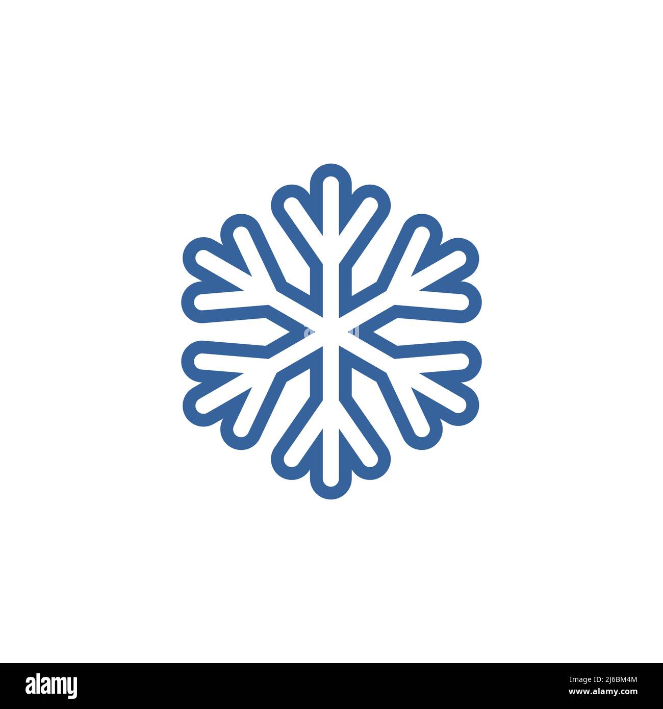 Snowflakes isolated vector icon. Meteorology sign. Graph symbol for ...