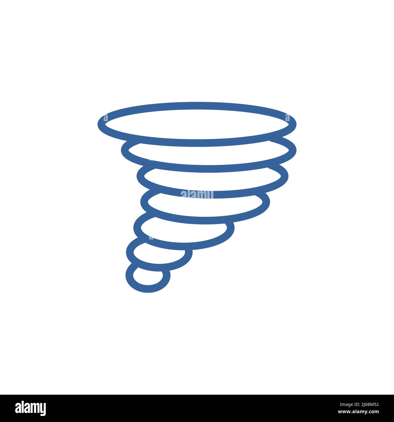 Tornado isolated vector icon. Whirlwind storm sign. Meteorology sign ...