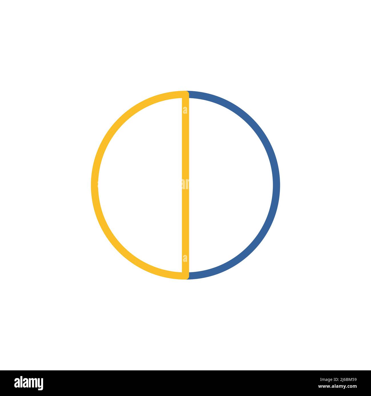 Half moon isolated vector icon. Meteorology sign. Graph symbol for ...